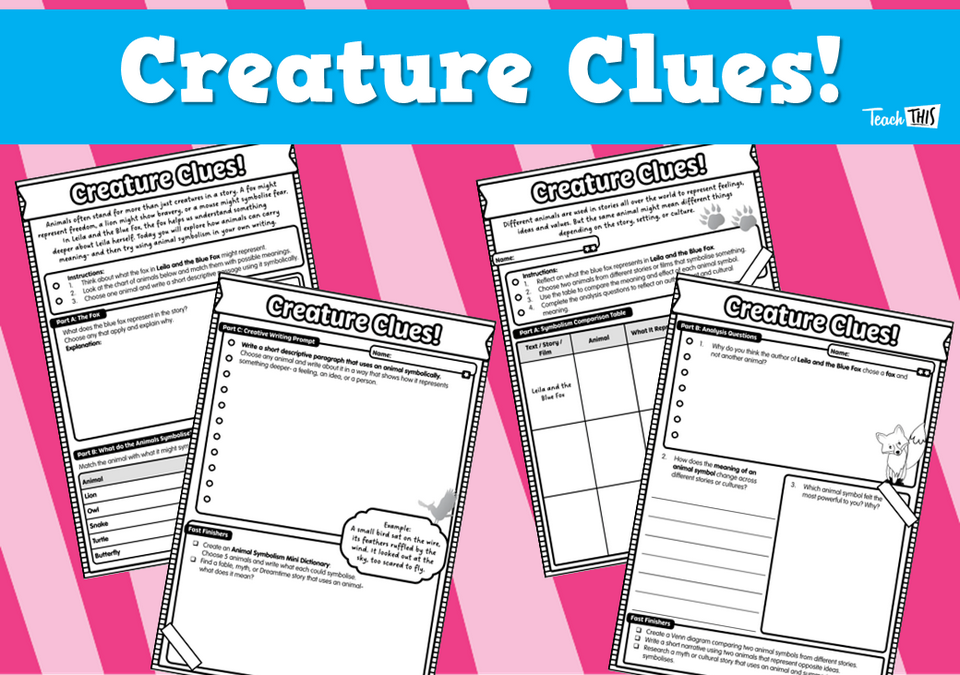Creature Clues! :: Teacher Resources and Classroom Games :: Teach This