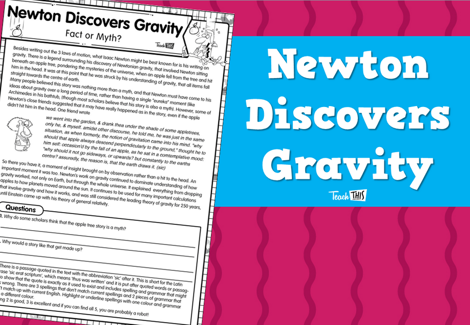Newton Discovers Gravity :: Teacher Resources and Classroom Games ...