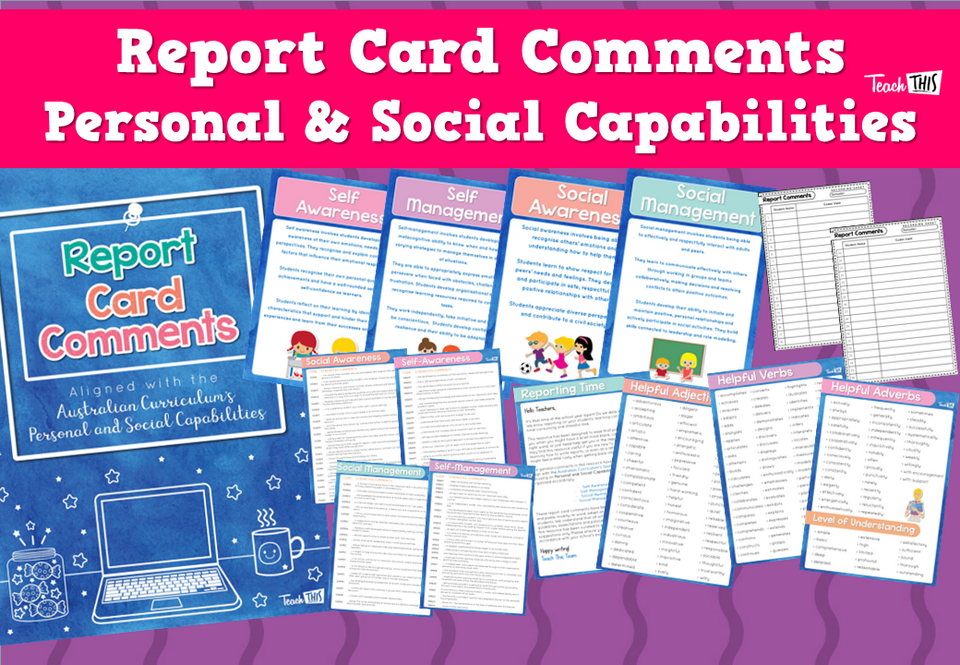 Report Card Comments Personal Social Capabilities Teacher