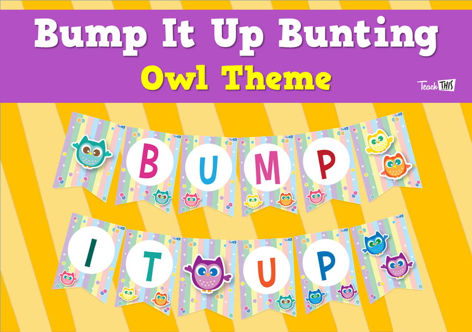 Bump It Up Bunting - Owl Theme :: Teacher Resources and Classroom Games ...