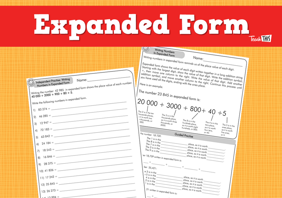 Expanded Form :: Teacher Resources and Classroom Games :: Teach This