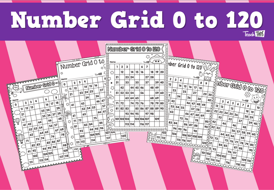 Number Grid 0 to 120 :: Teacher Resources and Classroom Games :: Teach This