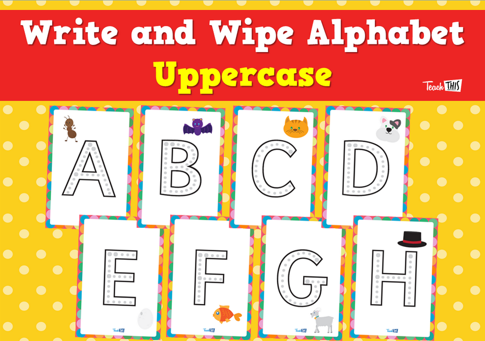 Write and Wipe Alphabet Uppercase :: Teacher Resources and Classroom ...