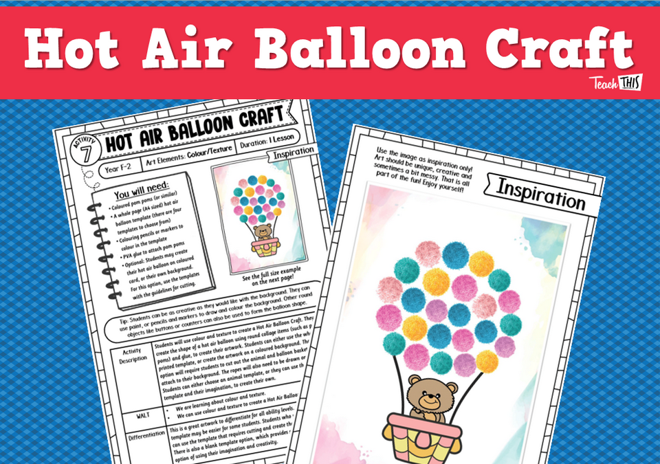 Hot Air Balloon Craft :: Teacher Resources and Classroom Games :: Teach ...
