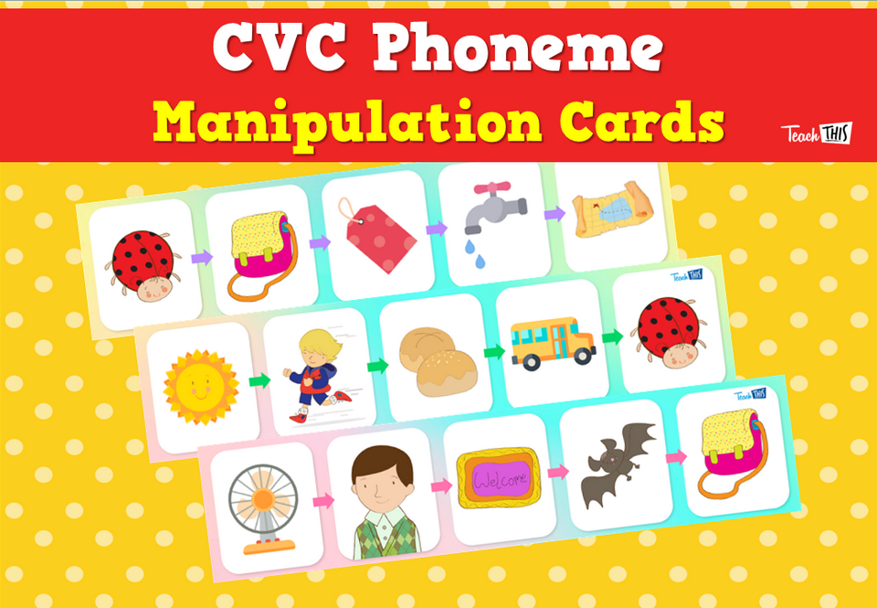 CVC Phoneme Manipulation Cards :: Teacher Resources and Classroom Games ...
