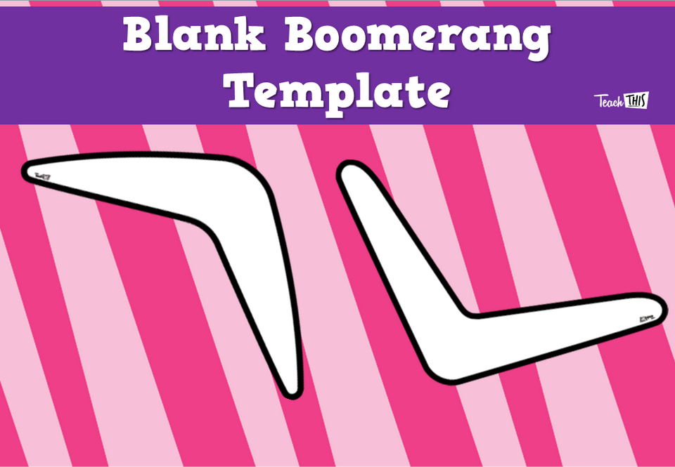 Blank Boomerang Template :: Teacher Resources and Classroom Games ...