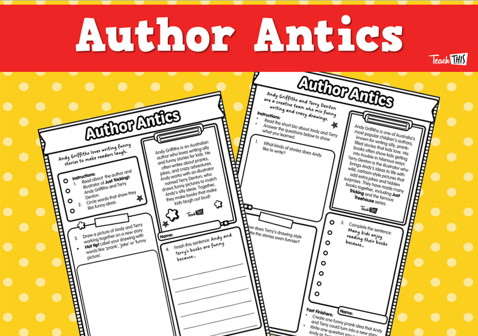 Author Antics :: Teacher Resources and Classroom Games :: Teach This