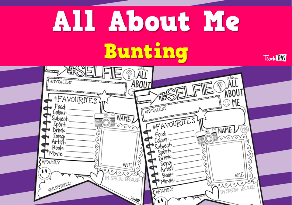 All About Me Bunting :: Teacher Resources and Classroom Games :: Teach This