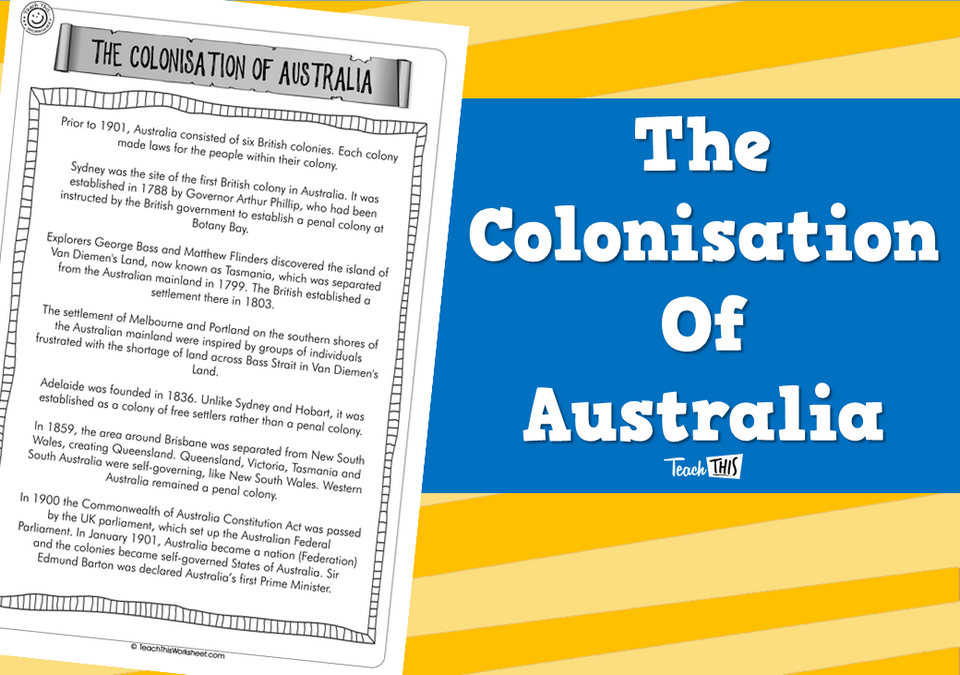 The Colonisation of Australia (2pg) :: Teacher Resources and Classroom ...