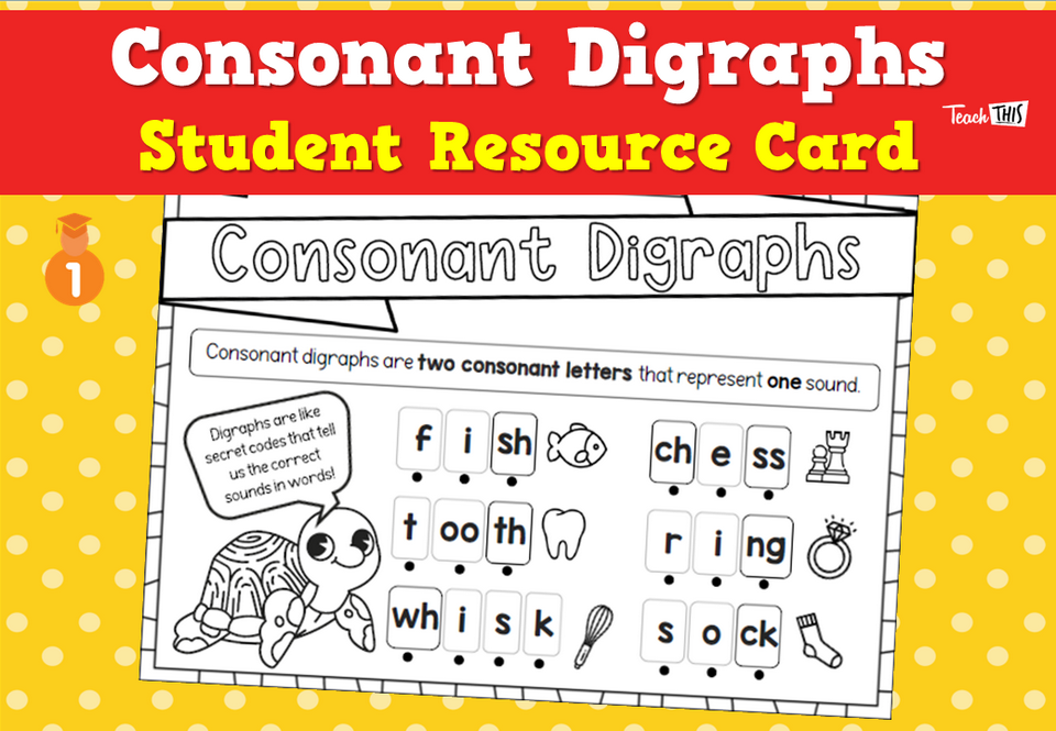 Consonant Digraphs - Student Reference Card :: Teacher Resources and ...