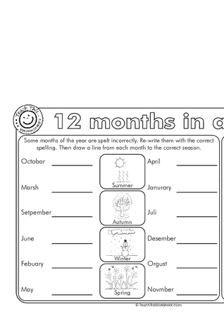 12 months in a year :: Teacher Resources and Classroom Games :: Teach This