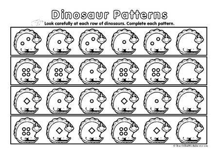 Dinosaur Patterns :: Teacher Resources and Classroom Games :: Teach This