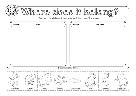 Animal Sort - Pets :: Teacher Resources and Classroom Games :: Teach This