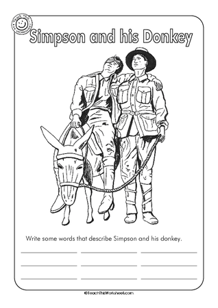 Simpson and his Donkey - adjectives :: Teacher Resources and Classroom ...