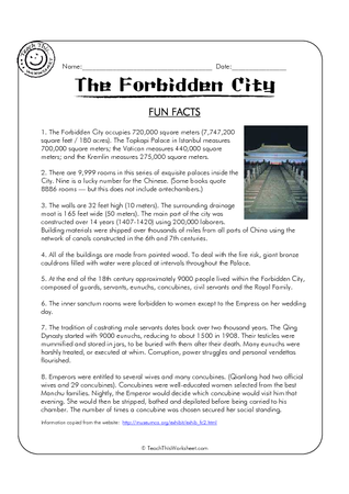 Ancient China 19 - The Forbidden City :: Teacher Resources and ...