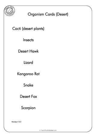 Desert Organisms :: Teacher Resources and Classroom Games :: Teach This