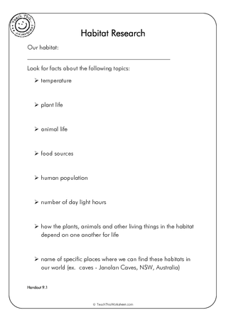 Habitat Research :: Teacher Resources and Classroom Games :: Teach This