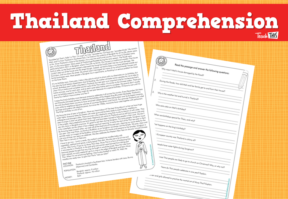Thailand Comprehension :: Teacher Resources and Classroom Games ...