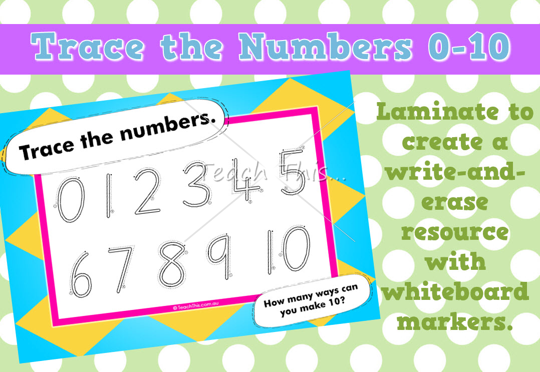 Trace the Numbers - 0 to 10 :: Teacher Resources and Classroom Games ...