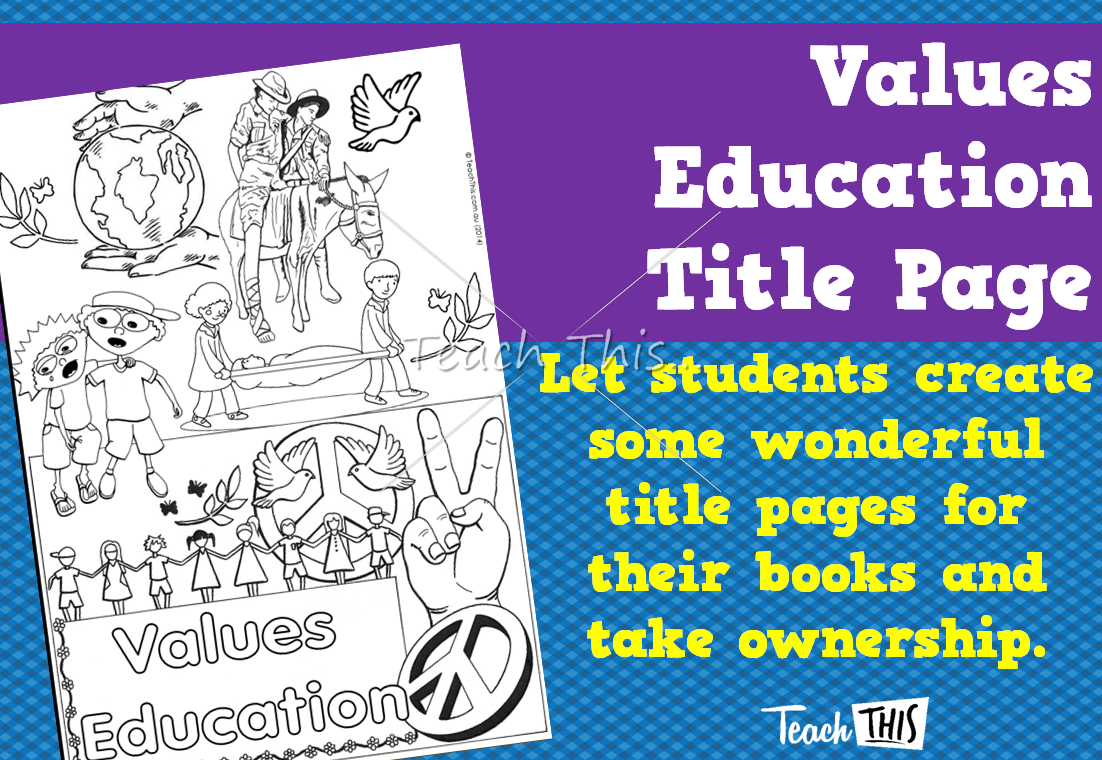Values Education - Title Page :: Teacher Resources and Classroom Games ...