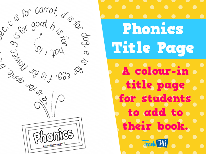 Phonics Title Page :: Teacher Resources and Classroom Games :: Teach This