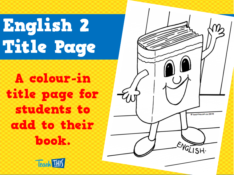 English 2 Title Page :: Teacher Resources and Classroom Games :: Teach This