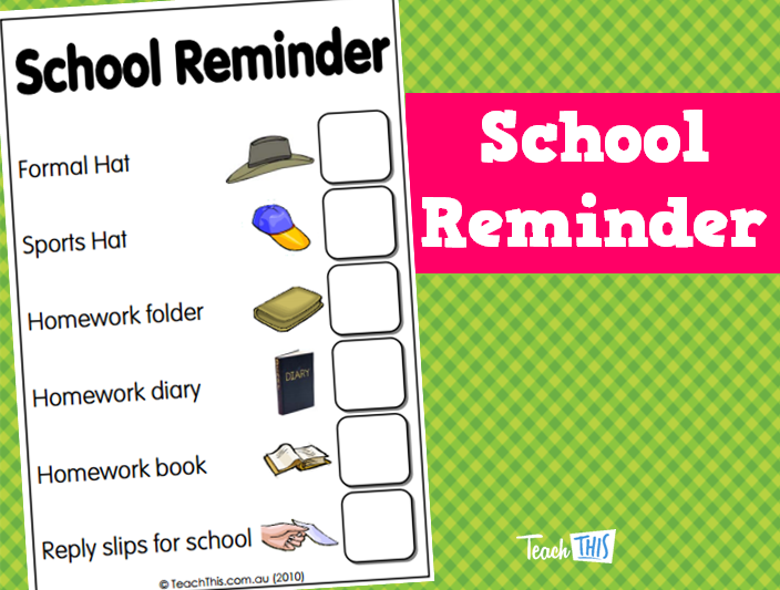 School Reminder :: Teacher Resources and Classroom Games :: Teach This