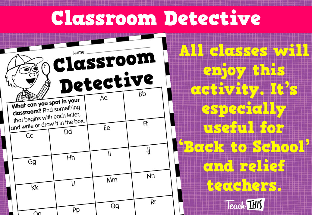Classroom Detective :: Teacher Resources and Classroom Games :: Teach This