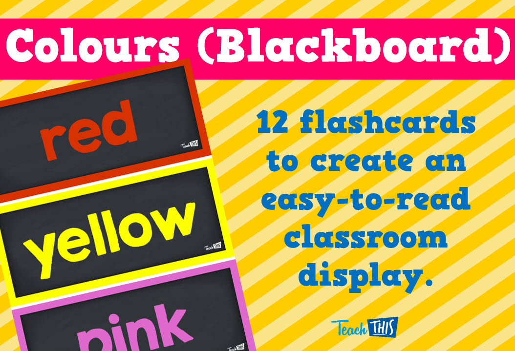 Colours Flashcards- Blackboard :: Teacher Resources and Classroom Games ...