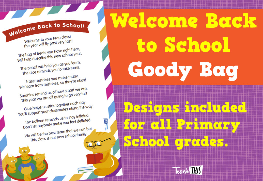 Welcome Back to School - Goody Bag :: Teacher Resources and Classroom ...