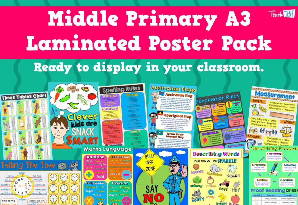 Middle Primary A3 Laminated Poster Pack :: Teacher Resources and ...