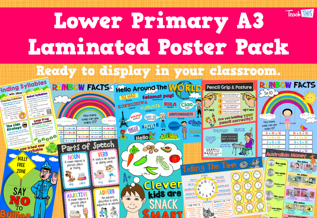 Lower Primary A3 Laminated Poster Pack :: Teacher Resources and ...