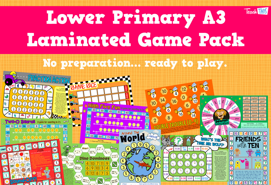 Lower Primary A3 Laminated Game Pack :: Teacher Resources and Classroom ...