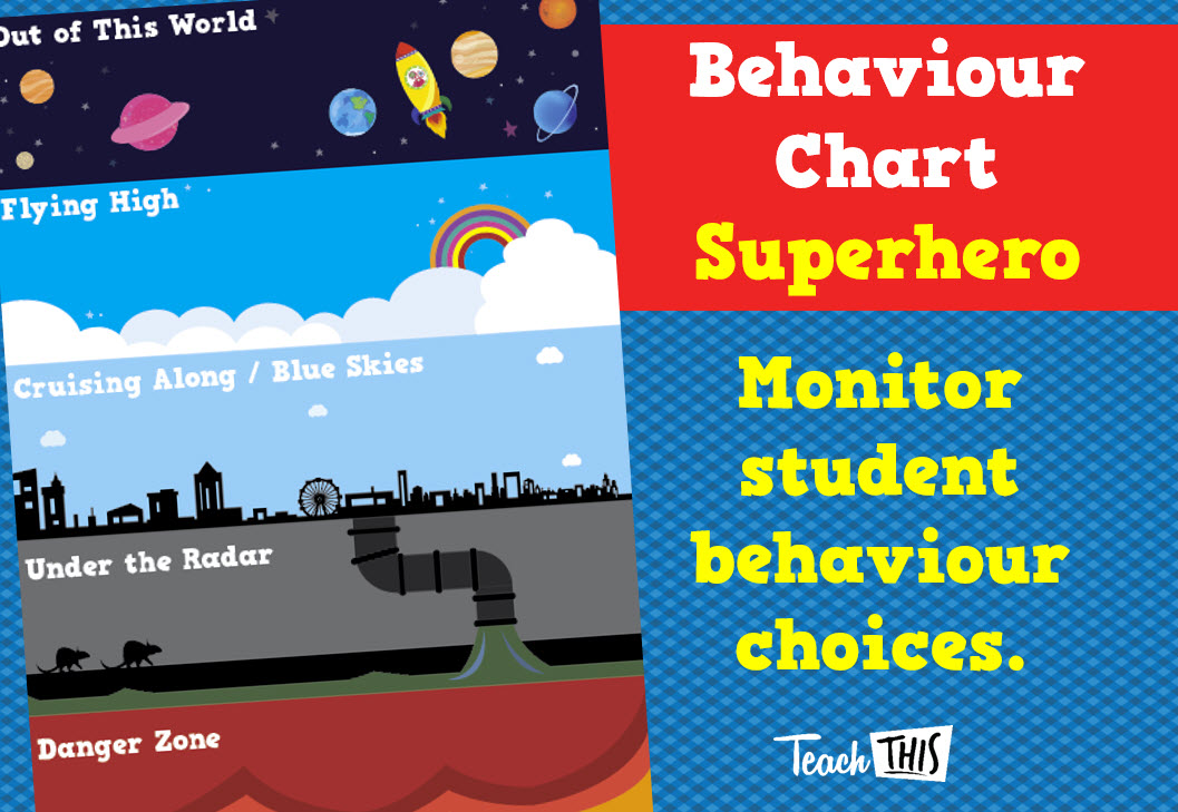 Superheroes Behaviour Chart - 5 Layers, Version 1 :: Teacher Resources ...
