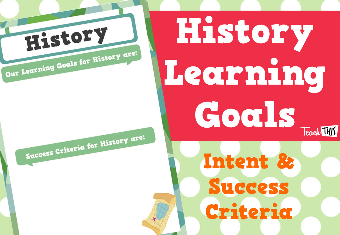 Learning Intentions & Success Criteria - History - Editable :: Teacher ...