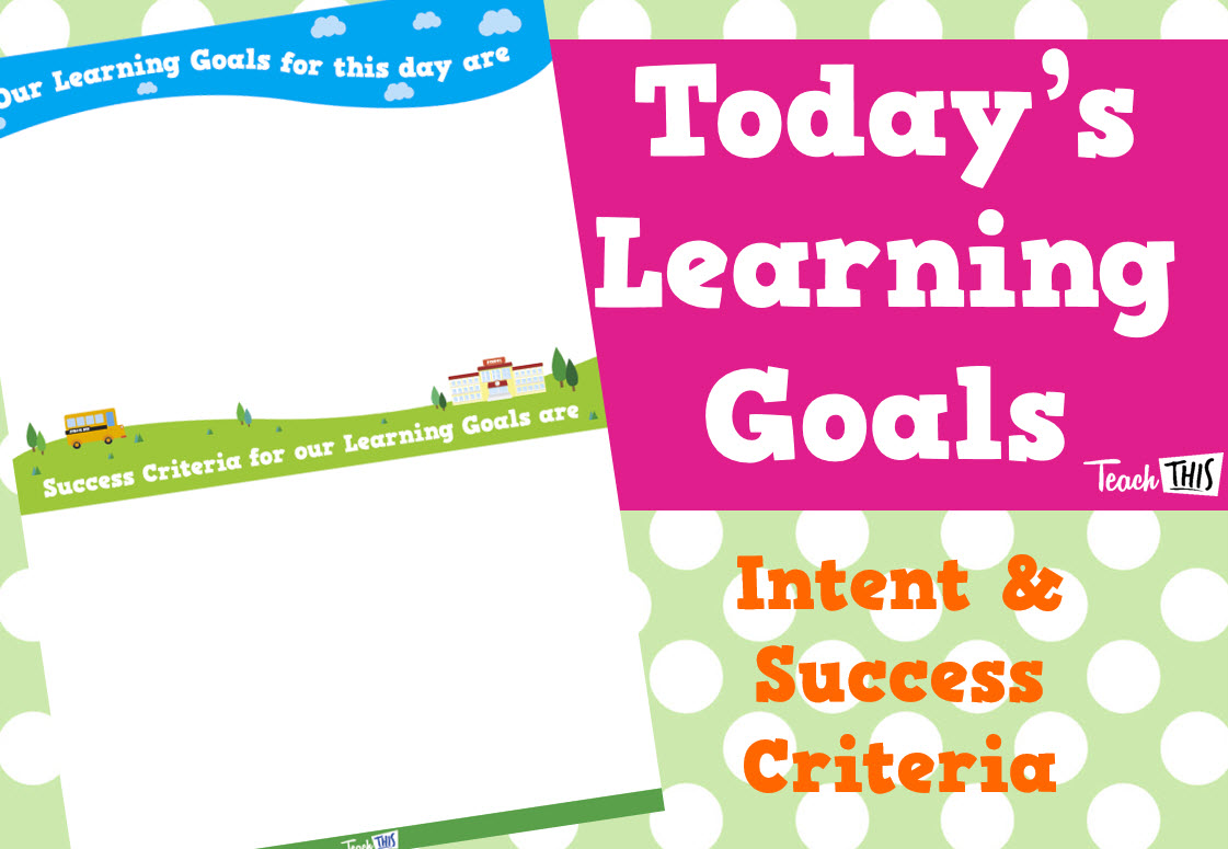 Learning Intentions & Success Criteria - DAILY - Editable :: Teacher ...