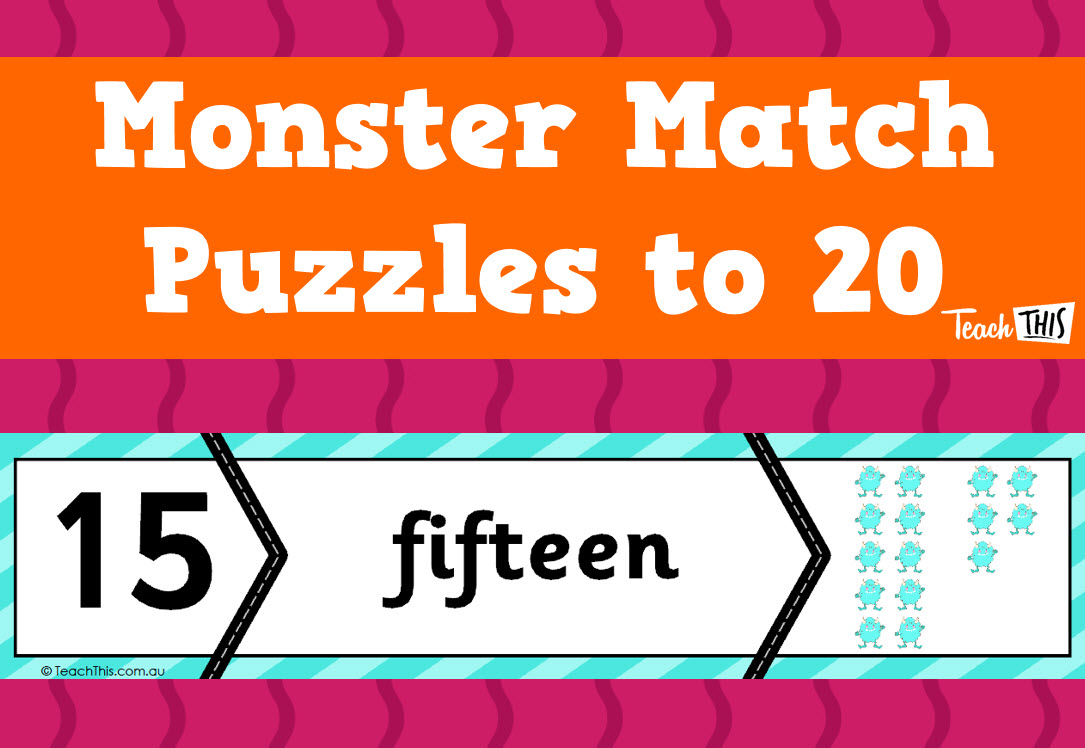 Monster Match Puzzles to 20 :: Teacher Resources and Classroom Games ...