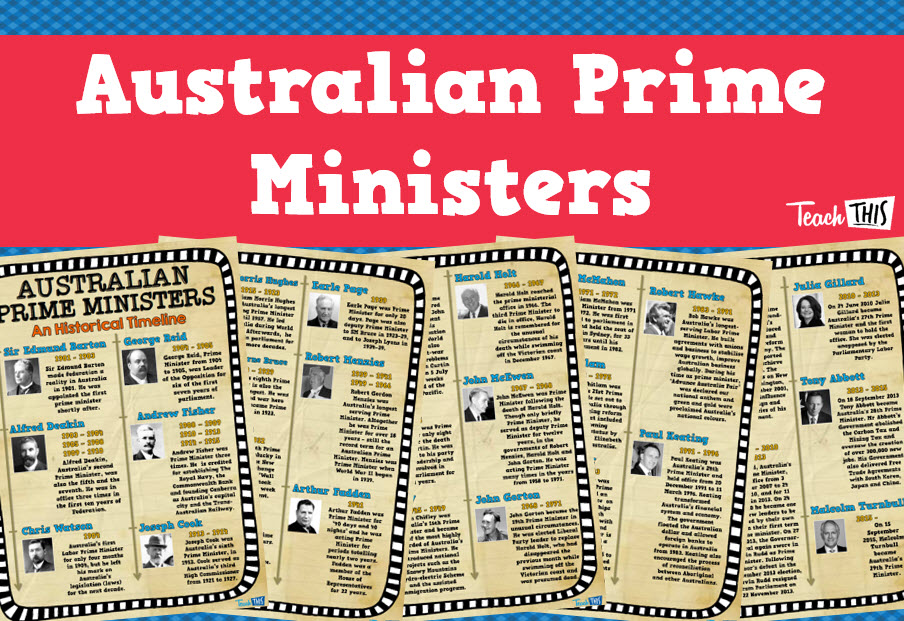 Prime Ministers Timeline Posters :: Teacher Resources and Classroom ...