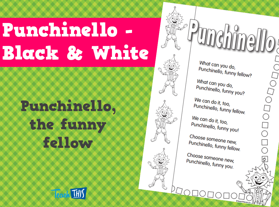 Punchinello - Black & White :: Teacher Resources and Classroom Games ...