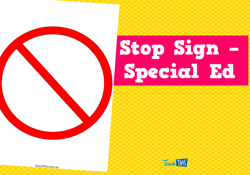 Stop Sign - Special Ed :: Teacher Resources and Classroom Games ...