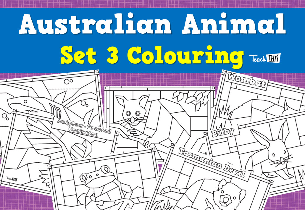Australian Animal Colouring - Set 3 :: Teacher Resources and Classroom ...