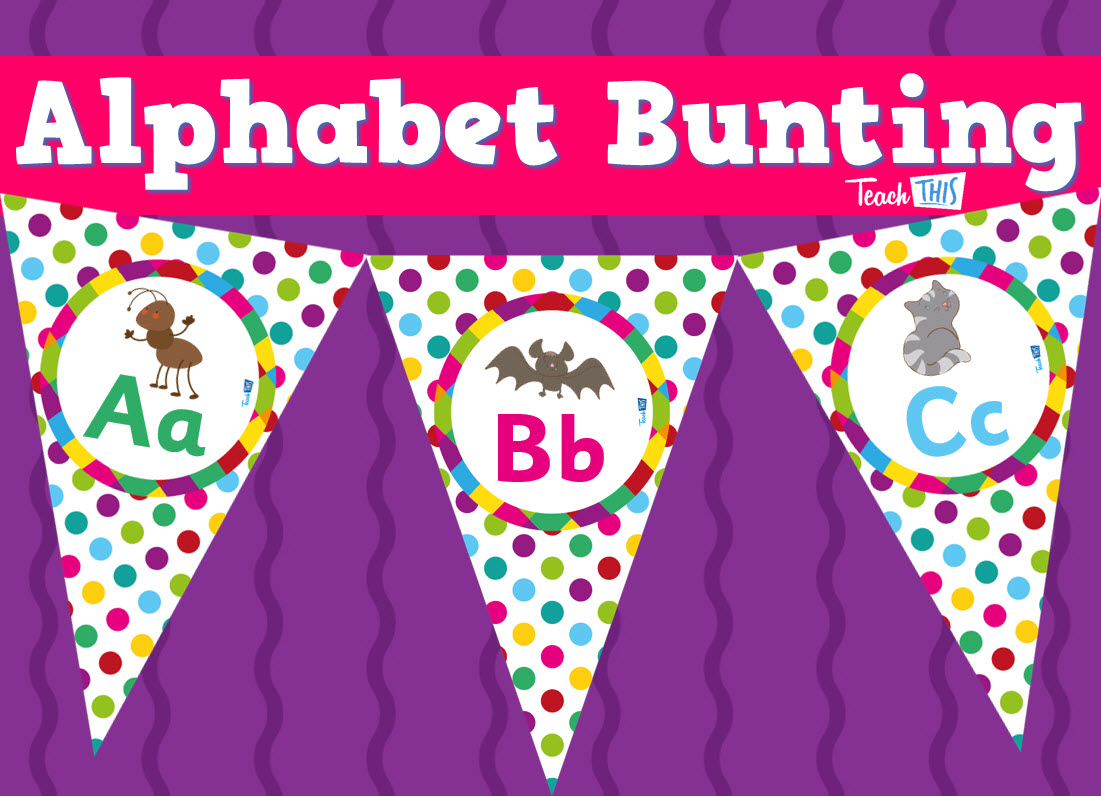 Alphabet Bunting :: Teacher Resources and Classroom Games :: Teach This
