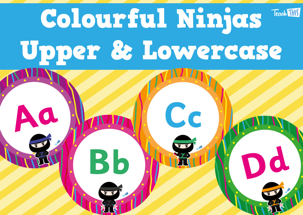 Colourful Ninjas - Upper Lower Case Alphabet :: Teacher Resources and ...