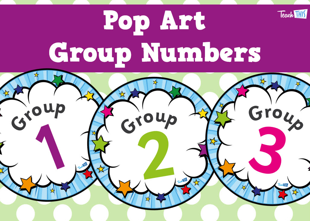 Group Numbers - Pop Art Theme :: Teacher Resources and Classroom Games ...