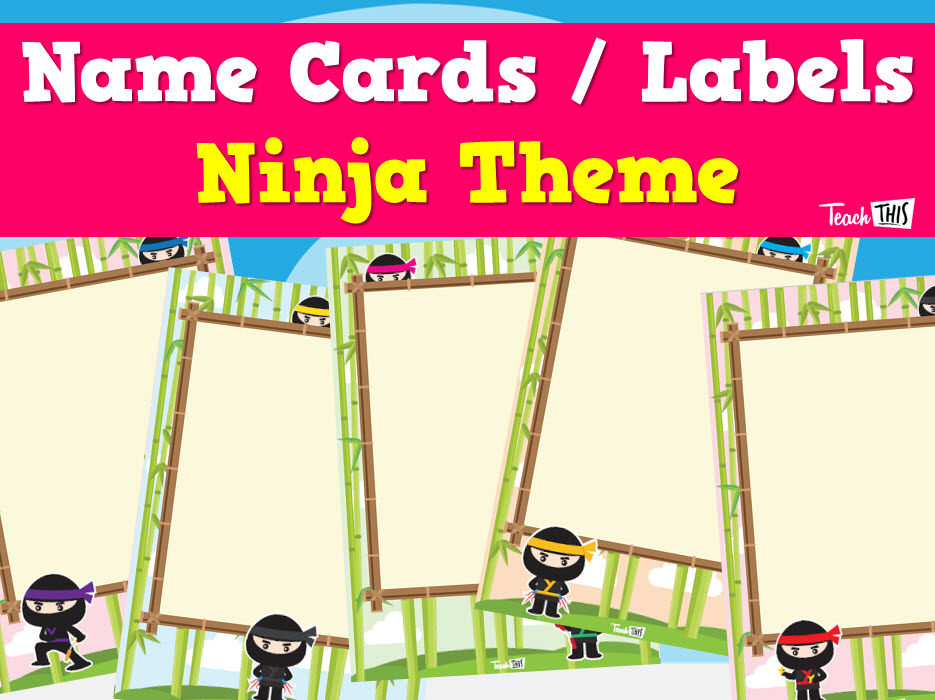 Name Cards - Ninja Ver.2 :: Teacher Resources and Classroom Games ...