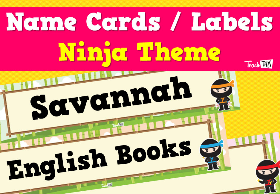 Name Cards - Ninja Ver.3 :: Teacher Resources and Classroom Games ...