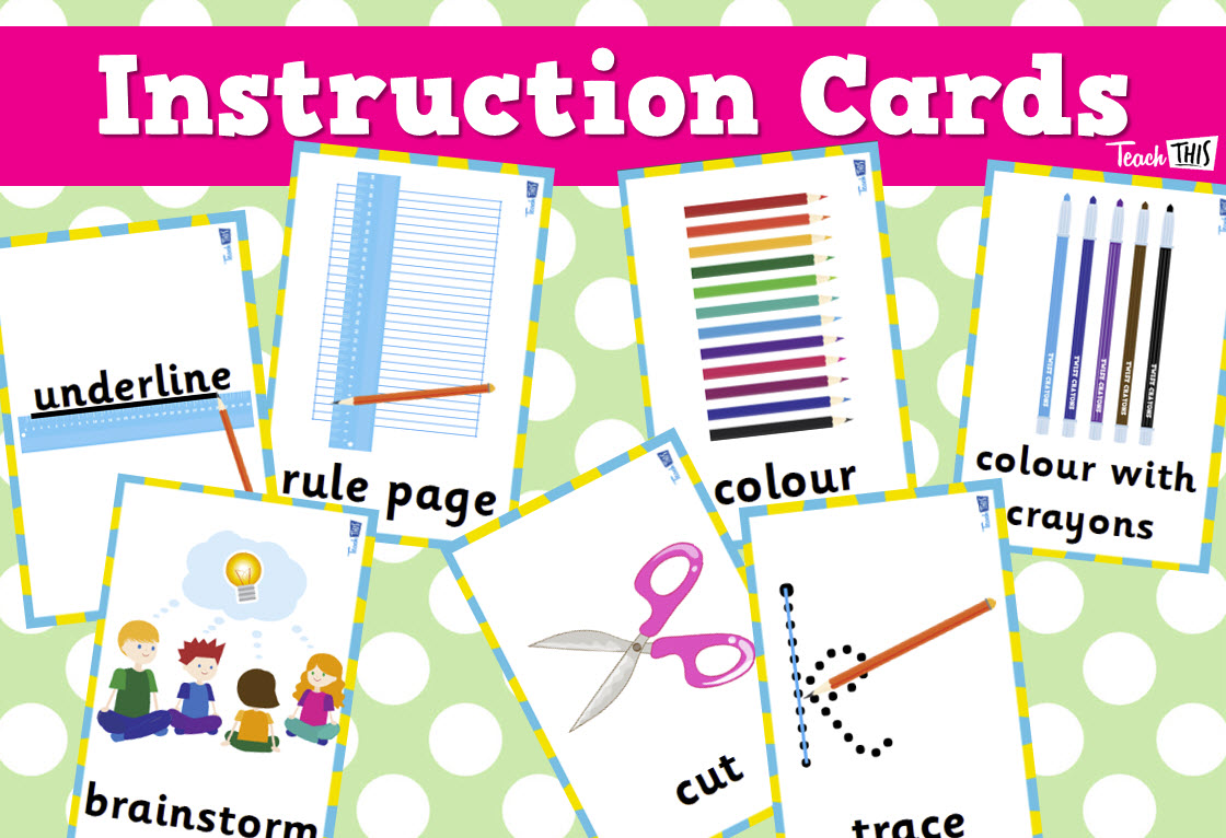 Visual Instruction Cards :: Teacher Resources and Classroom Games ...