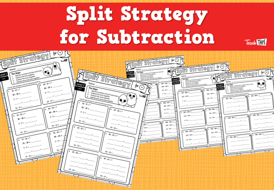 Split Strategy For Subtraction :: Teacher Resources And Classroom Games