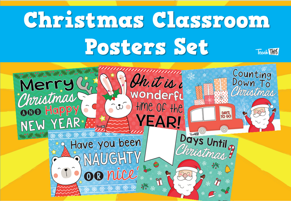 Christmas Classroom Poster Set :: Teacher Resources and Classroom Games ...