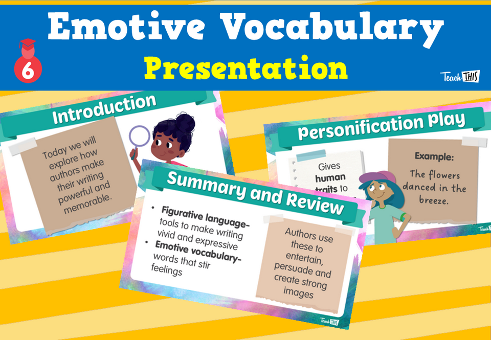 Emotive Vocabulary - Presentation :: Teacher Resources and Classroom ...